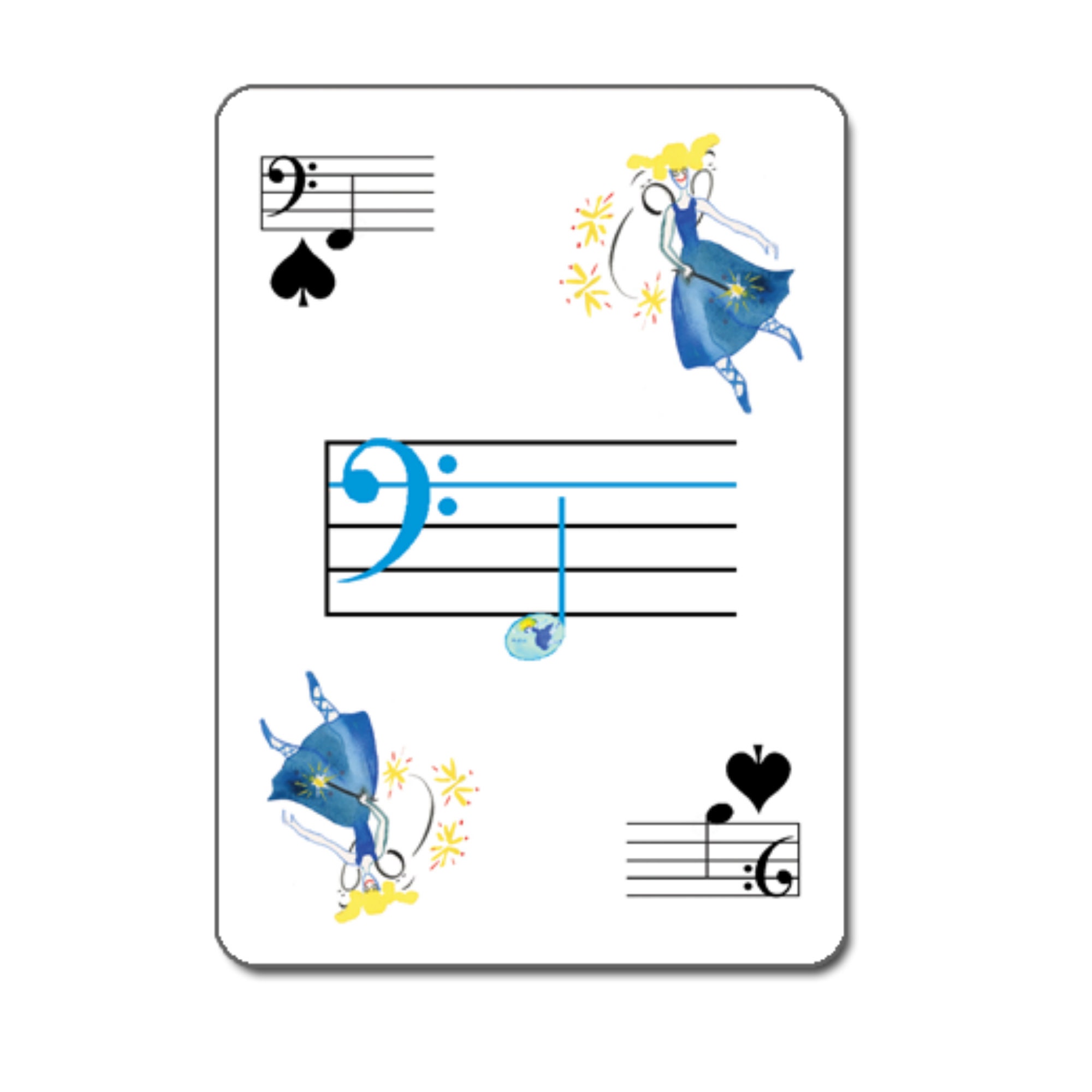 F Clef Music Note Playing Cards - Etsy