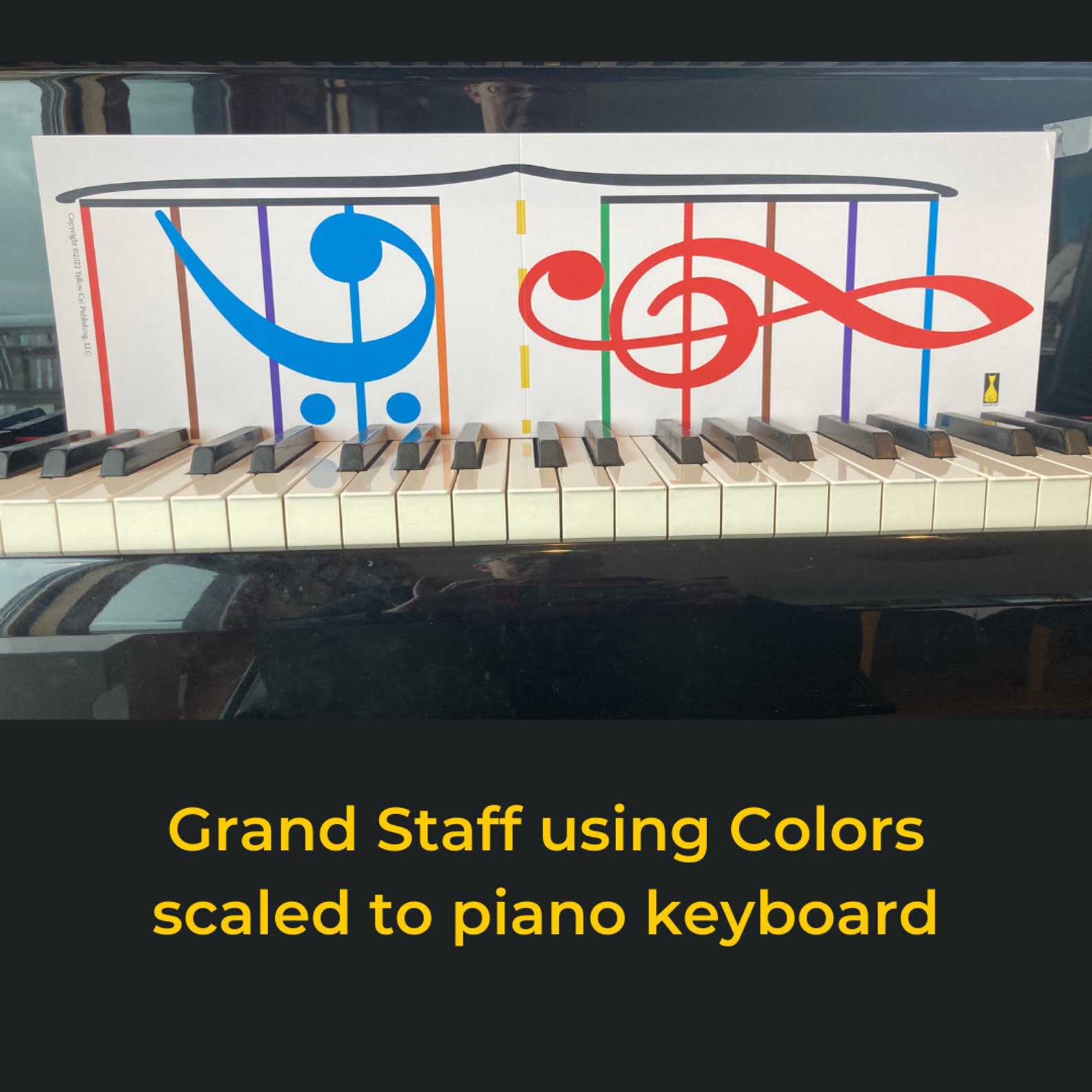 Full Color Grand Staff Keyboard Guide - Etsy
