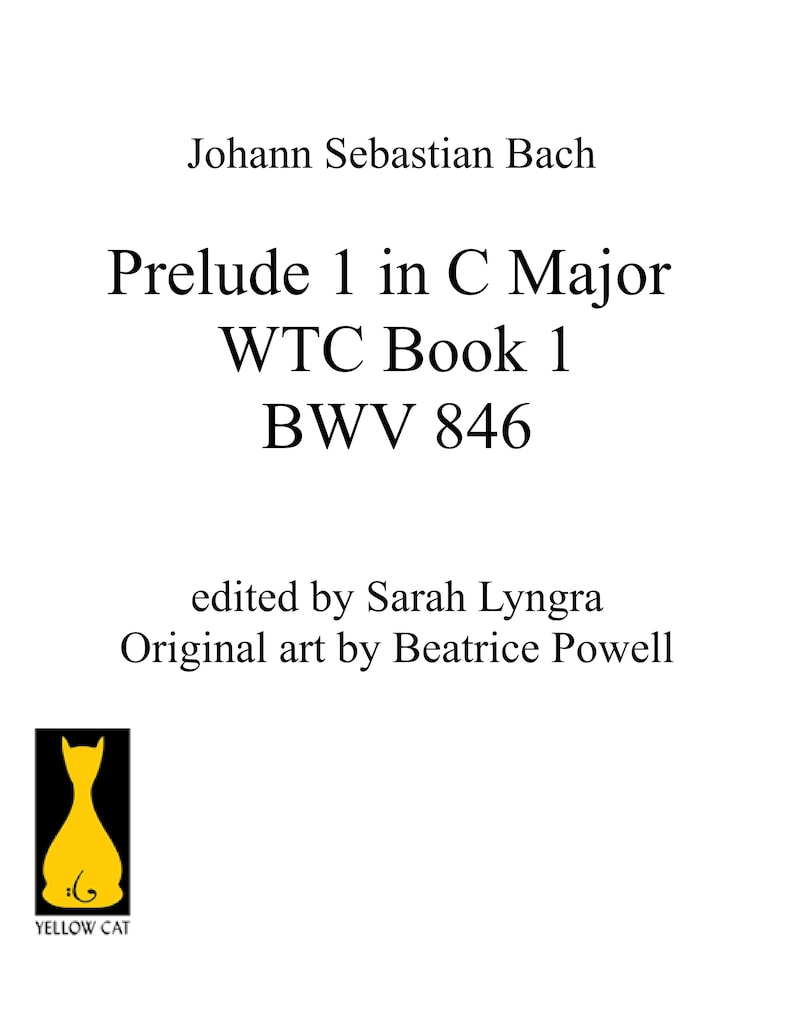 JS Bach Prelude in C Major From the WTC - Etsy