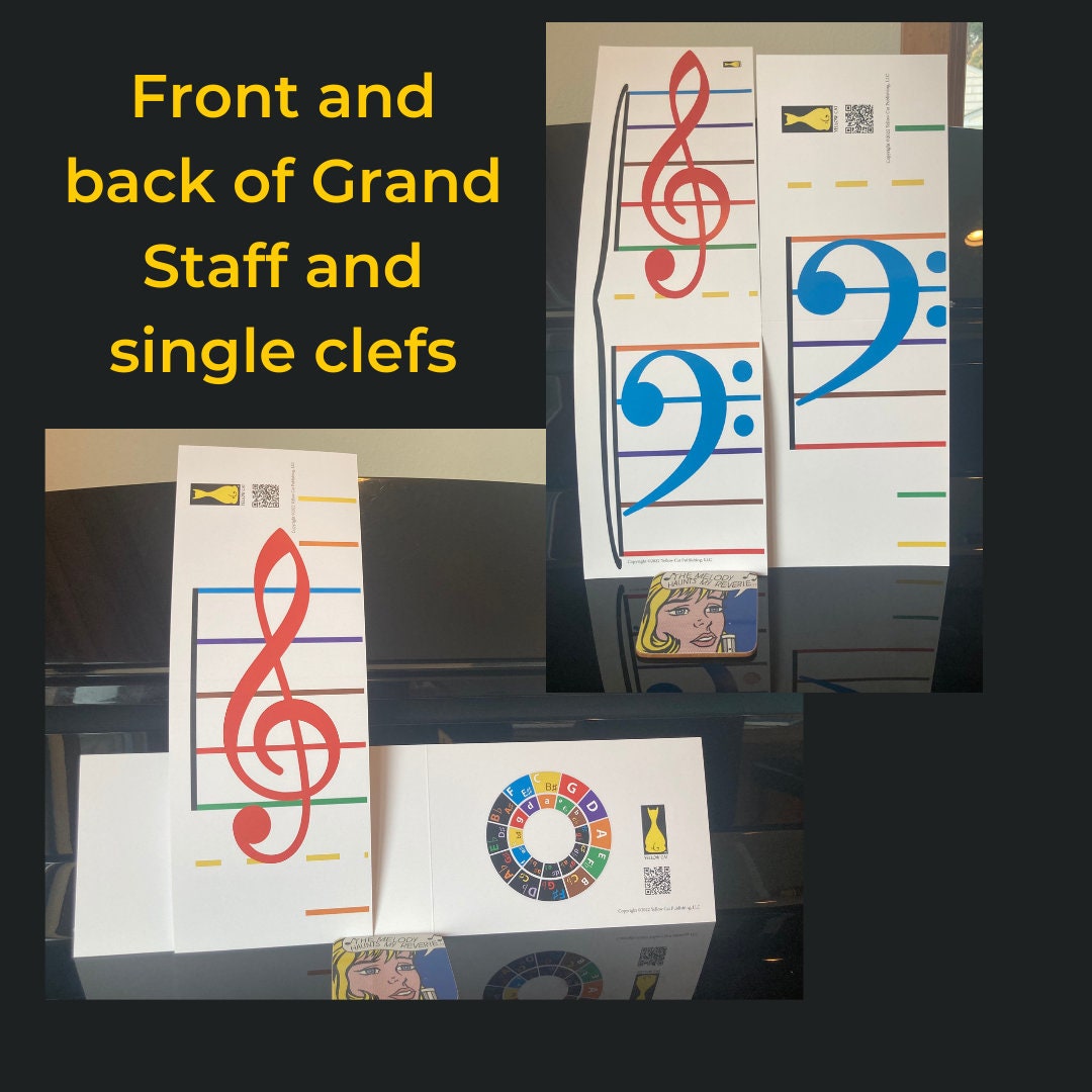 Full Color Grand Staff Keyboard Guide - Etsy