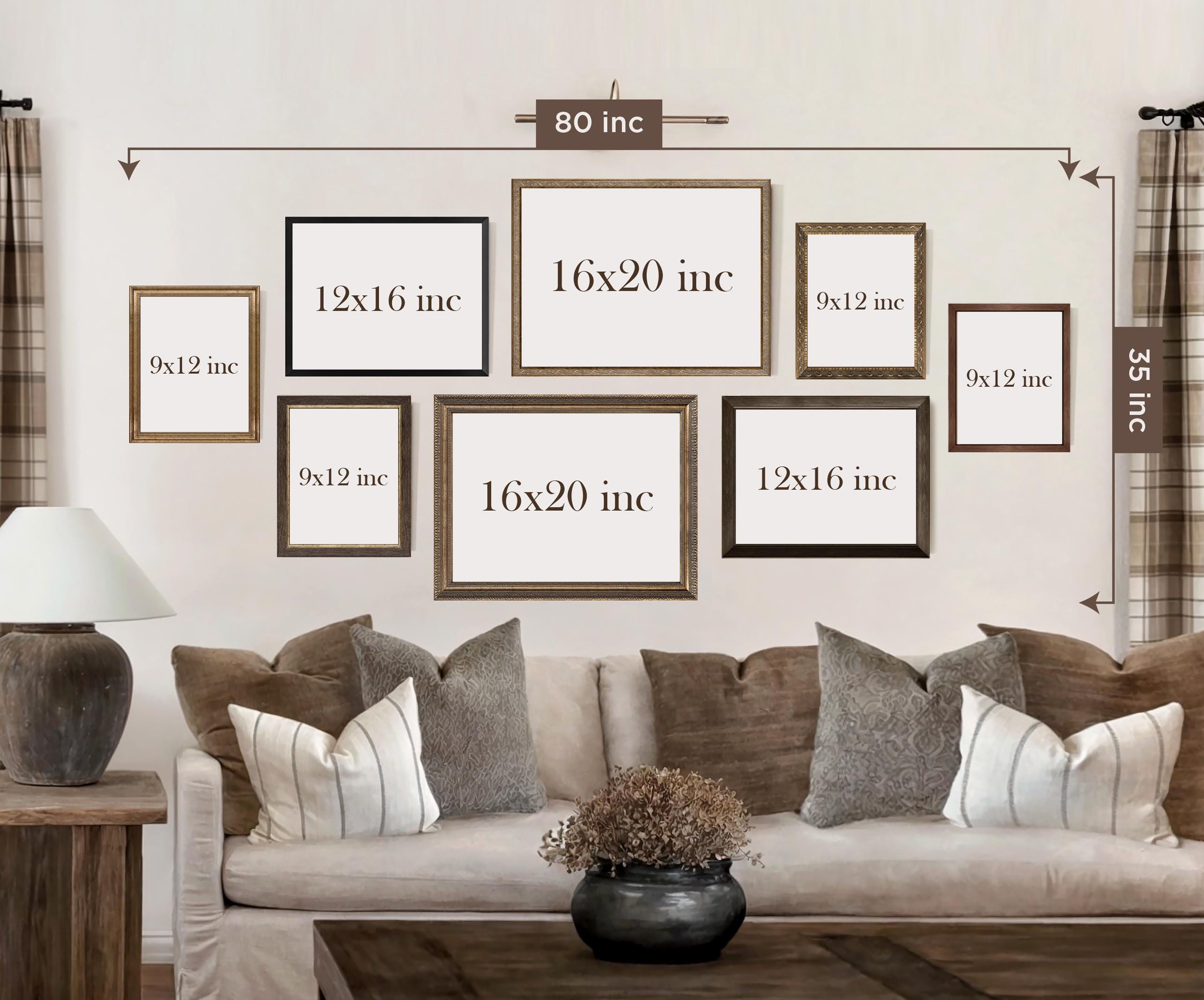 Vintage Framed Gallery Wall Set: Rustic Moody Art Prints - Etsy