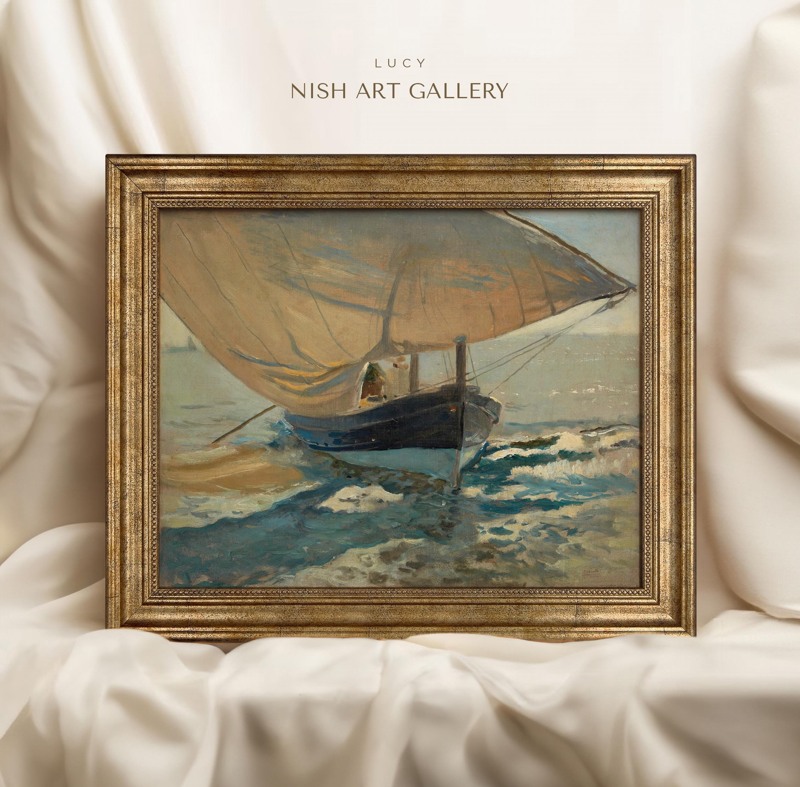 Framed Vintage Sailing Boat Art Print: Nautical Coastal Decor #533 - Etsy