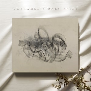 Vintage Art Prints Framed, Sketch Art Print, Abstract Drawing Wall Art ...