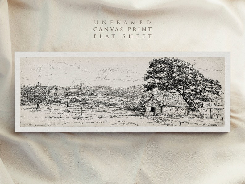 Panoramic Vintage Framed Wall Art 10x30 Inch 8x24 Inch - Etsy