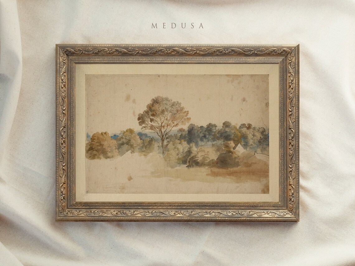 Vintage Art Framed Vintage Landscape Painting Antique - Etsy