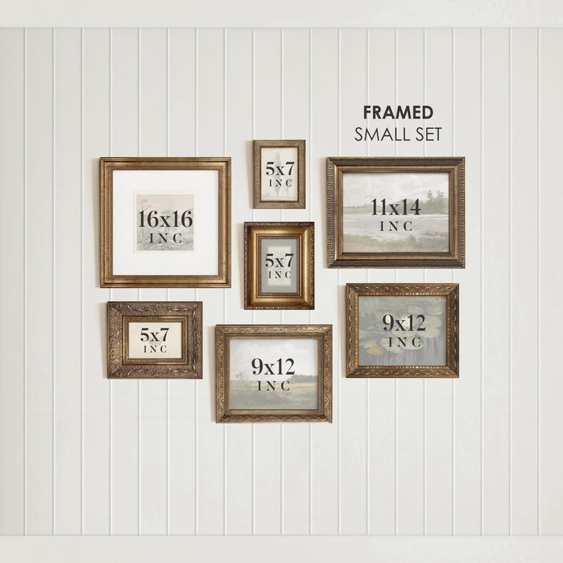 Framed Gallery Wall Art Set: Beige & Green Farmhouse Prints #196 - Etsy