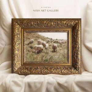 Vintage Animal Art Prints Framed | Sheep Painting Print | Nursery Wall ...