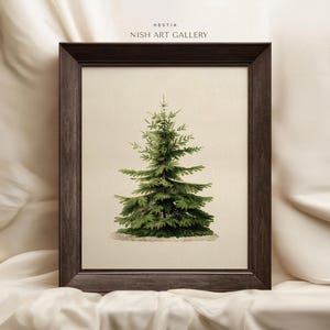 Framed Vintage Pine Tree Christmas Print: Gold Frame #219 - Etsy