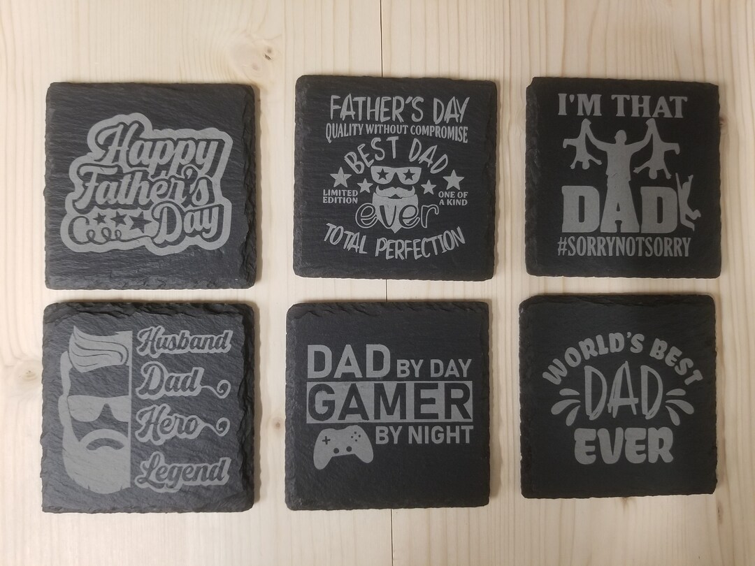 Dad Slate Coasters - Father's Day - Etsy