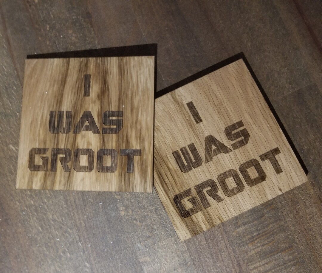 I WAS GROOT Coaster Oak Solid Wood Veneer - Guardians - Galaxy - Etsy UK