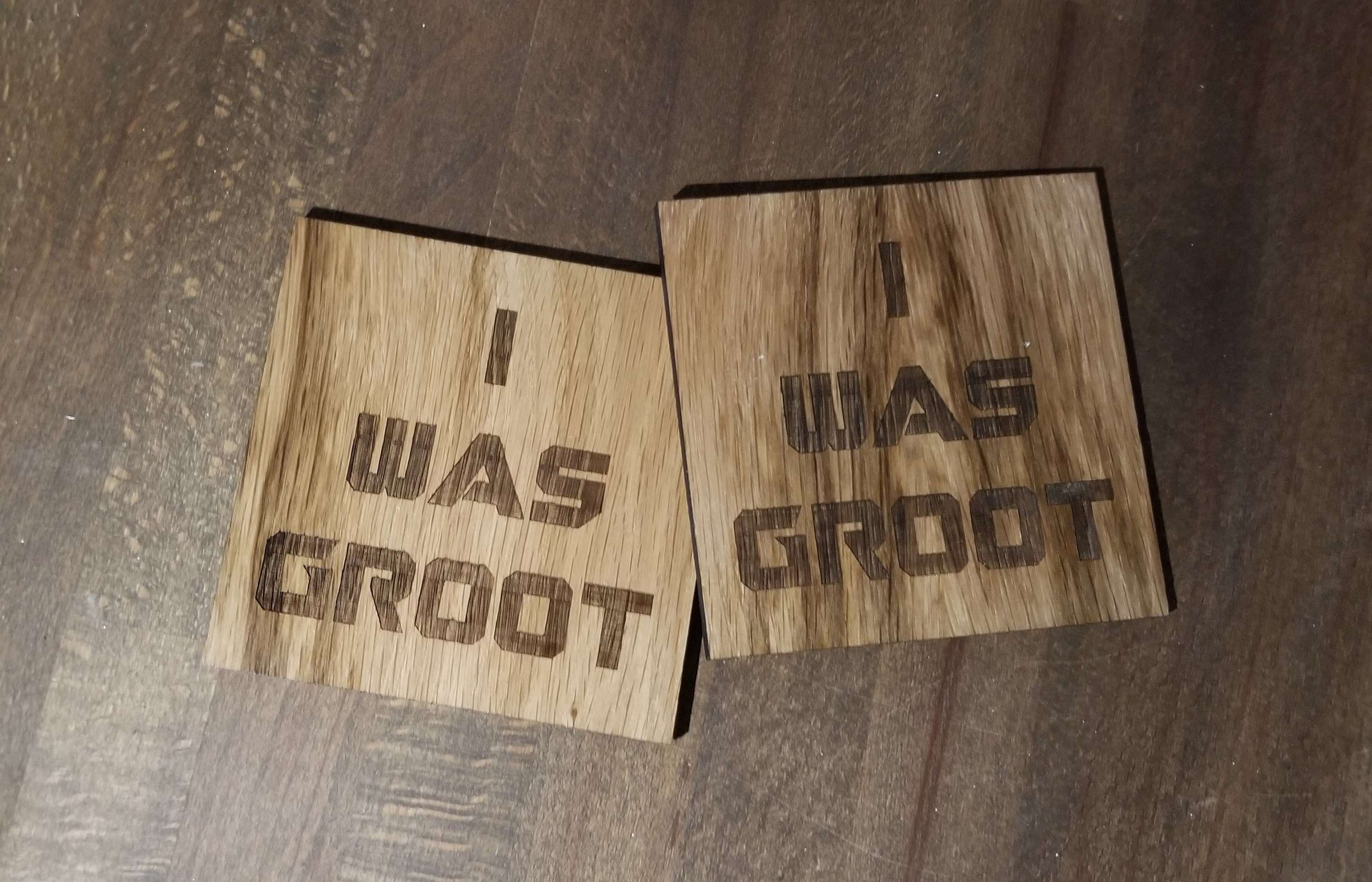 I WAS GROOT Coaster Oak Solid Wood Veneer Guardians Galaxy - Etsy UK
