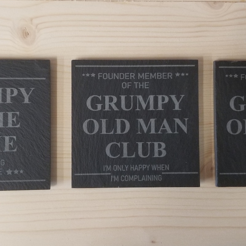 Grumpy Old Man Coasters - Etsy UK