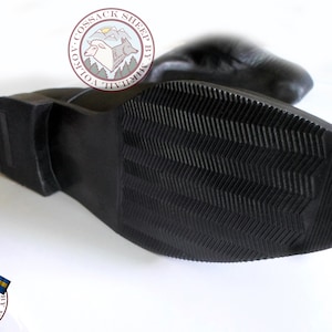 Cossack Army Chrome Leather Boots. Russian Military Style Rider ...