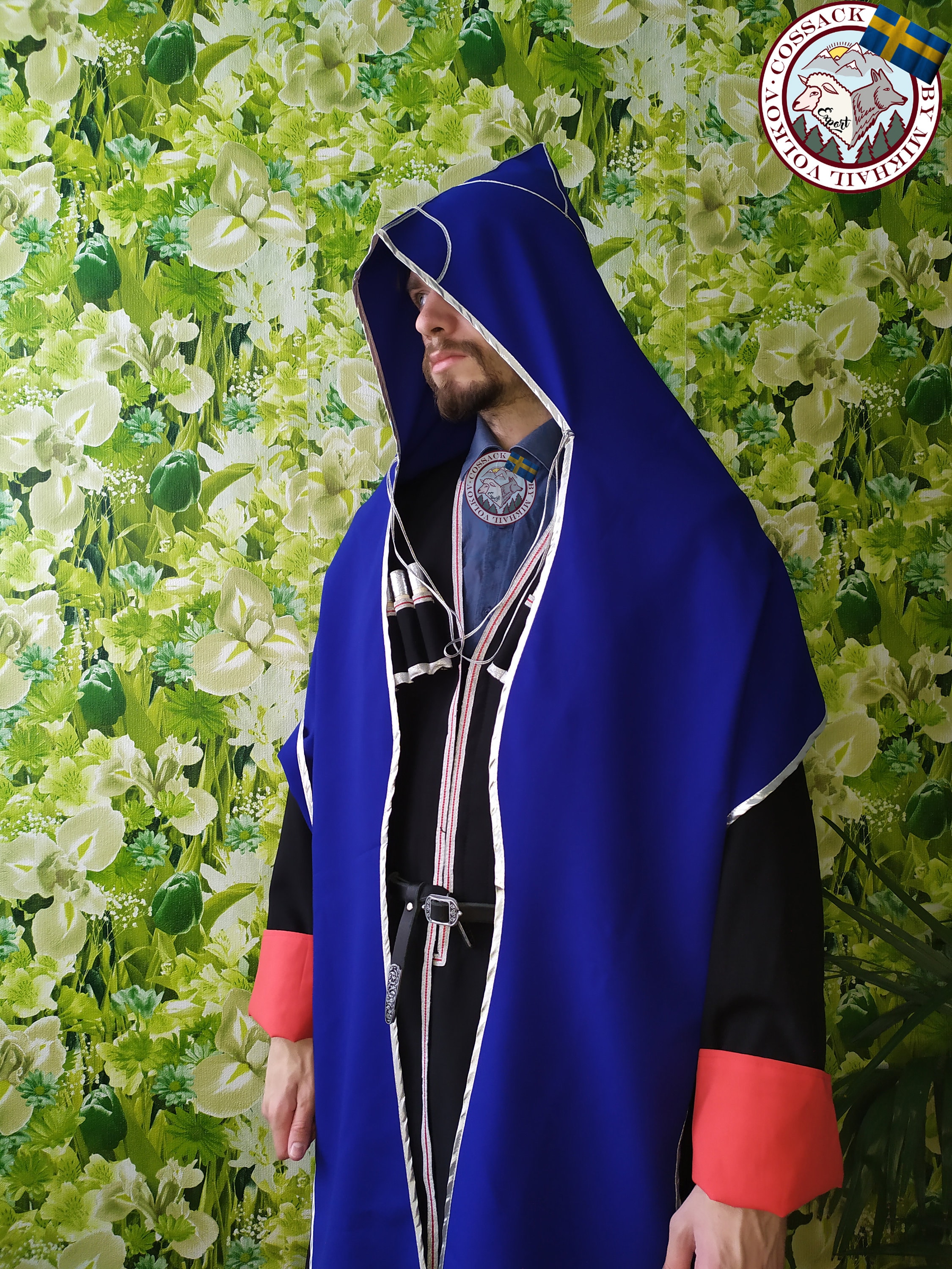 Blue Bashlyk Caucasian Ethnic Hood Scarf Cloak Cape Cossack - Etsy