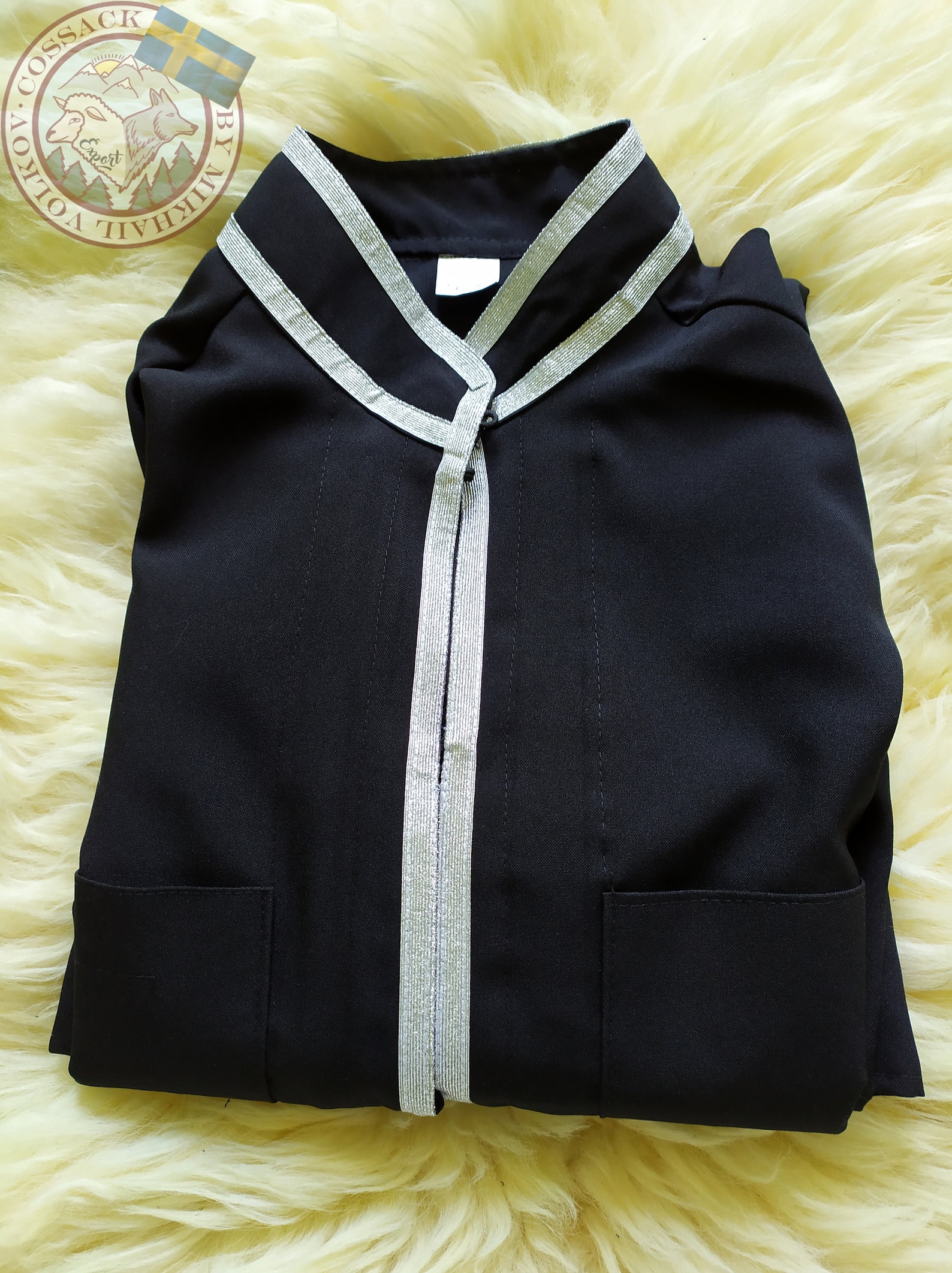 Black Traditional Dress Shirt Cossack Men's Tunic Beshmet - Etsy