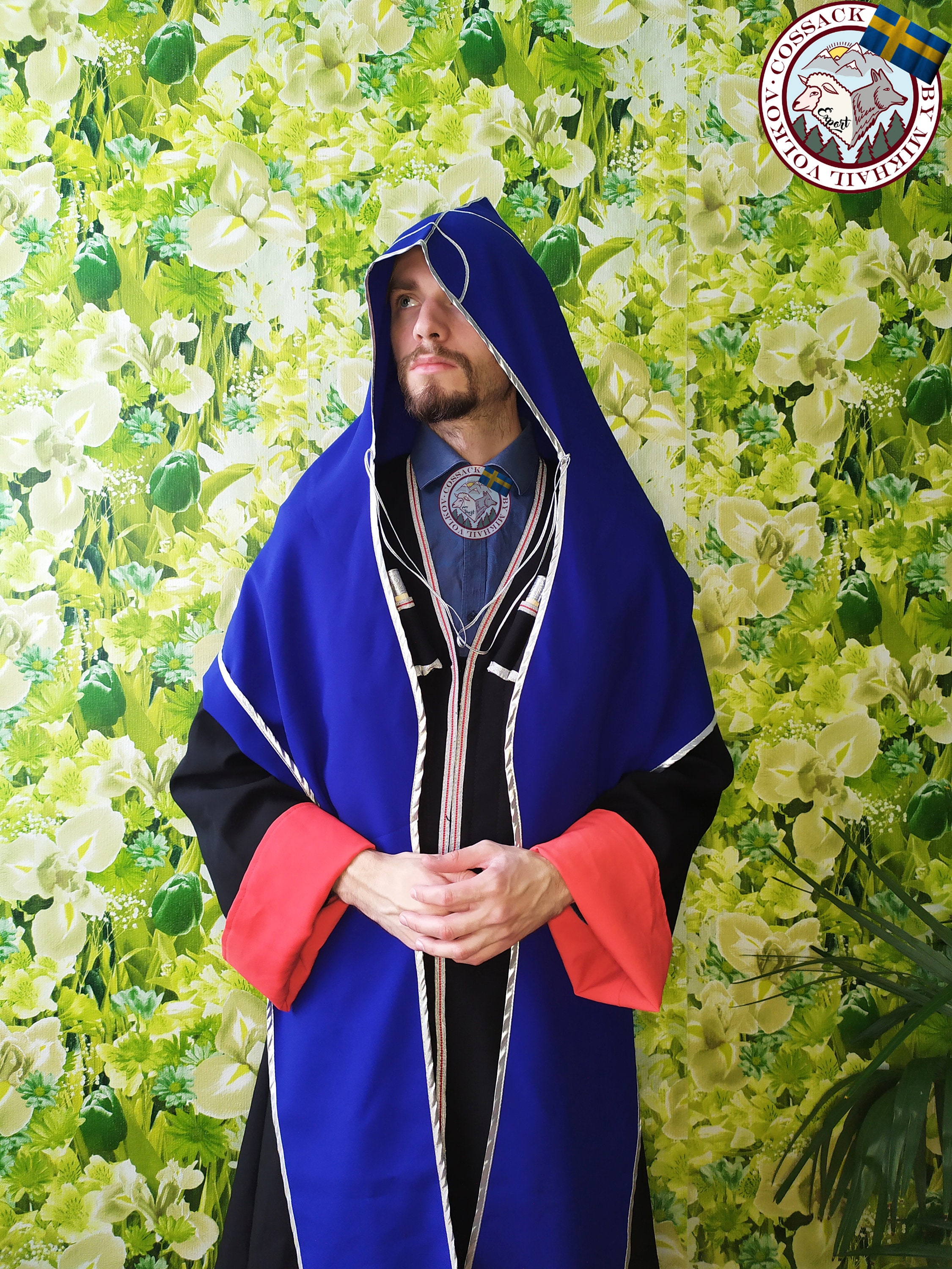 Blue Bashlyk Caucasian Ethnic Hood Scarf Cloak Cape Cossack - Etsy