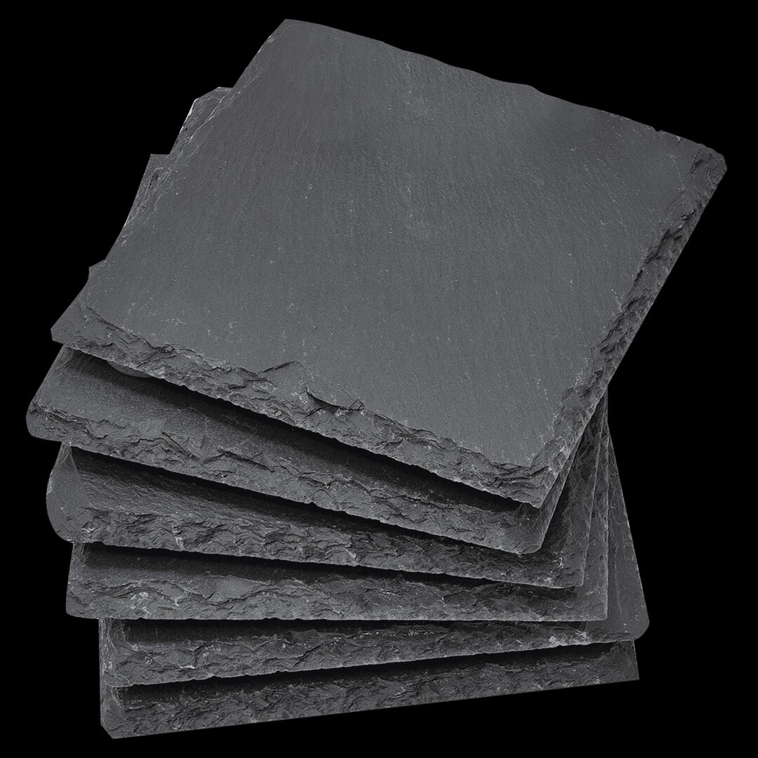 Blank Square Slate Coaster Set-6 Piece Great for Laser Engraving ...