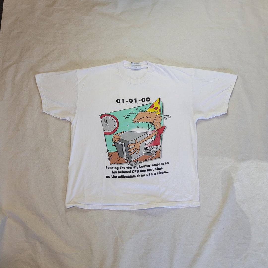Vintage Y2k Computer Comic Graphic T-shirt Funny 2000s - Etsy