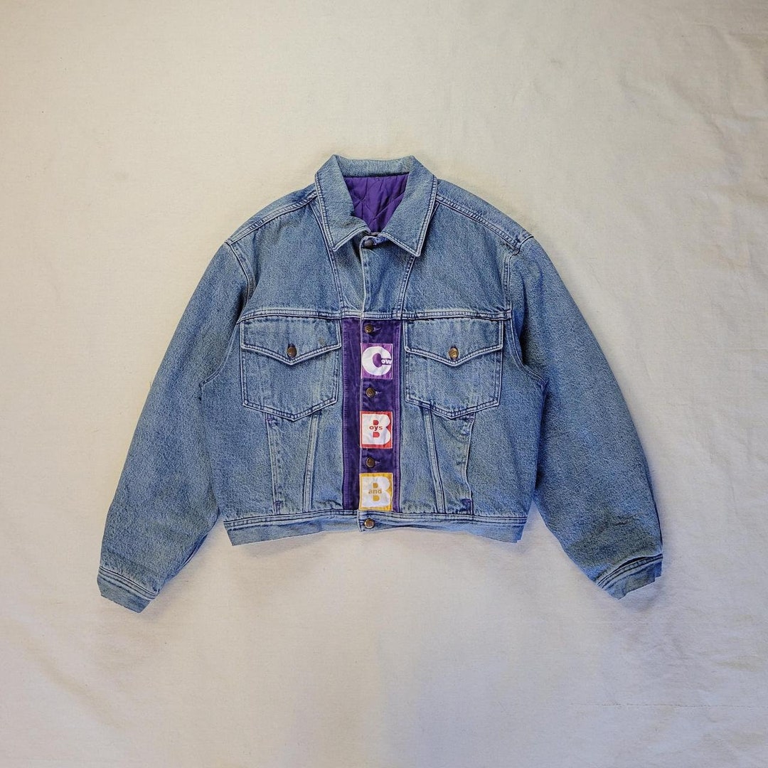 Vintage 90s Denim Jacket Unique Urban Style - Etsy