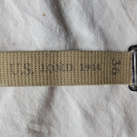 Vintage WWII belt uniform canvas webbing 1944 40s WW2… - Gem