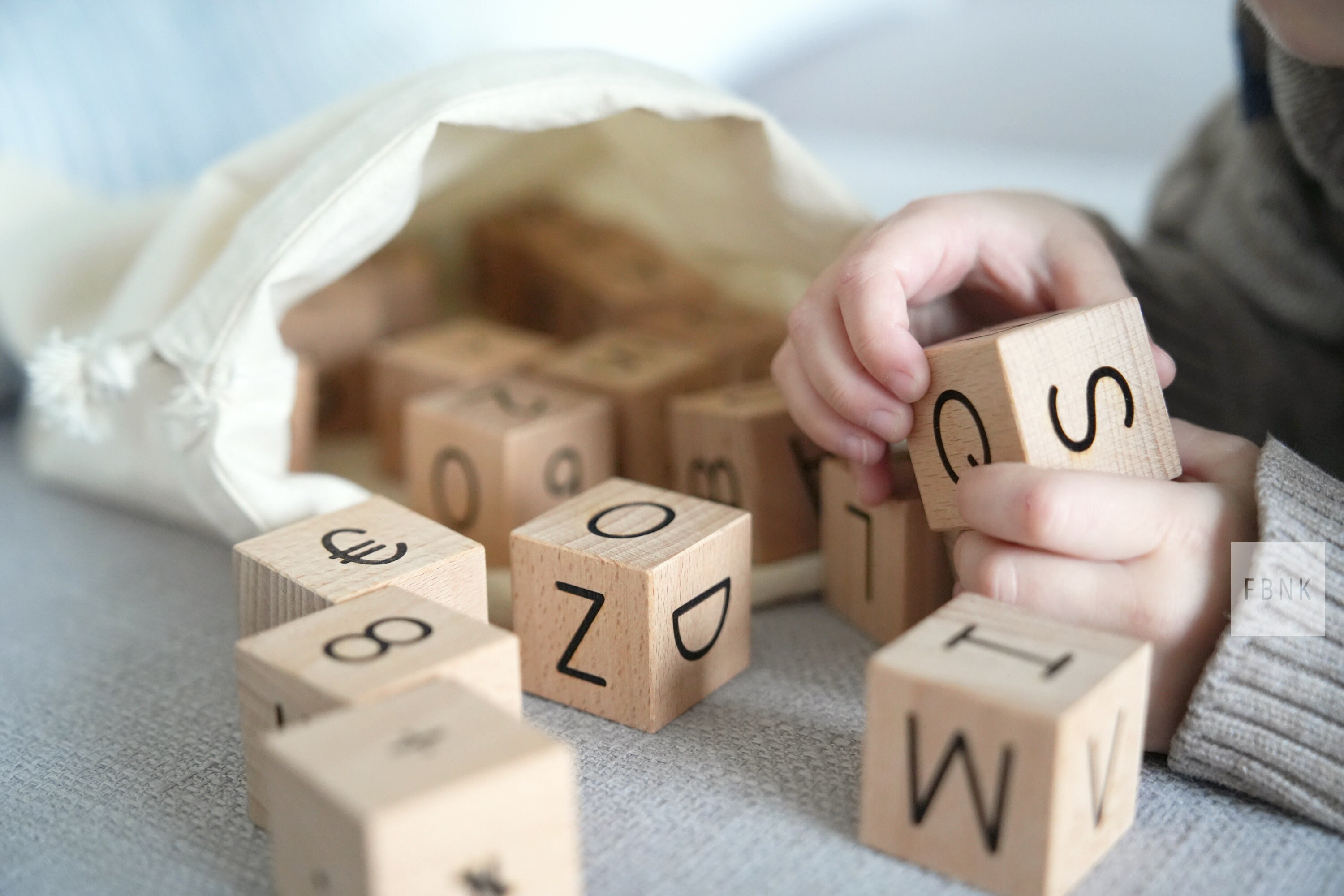 ABC Alphabet Cube Wooden Cube Learning Cube Wooden Learning Toy Wooden ...