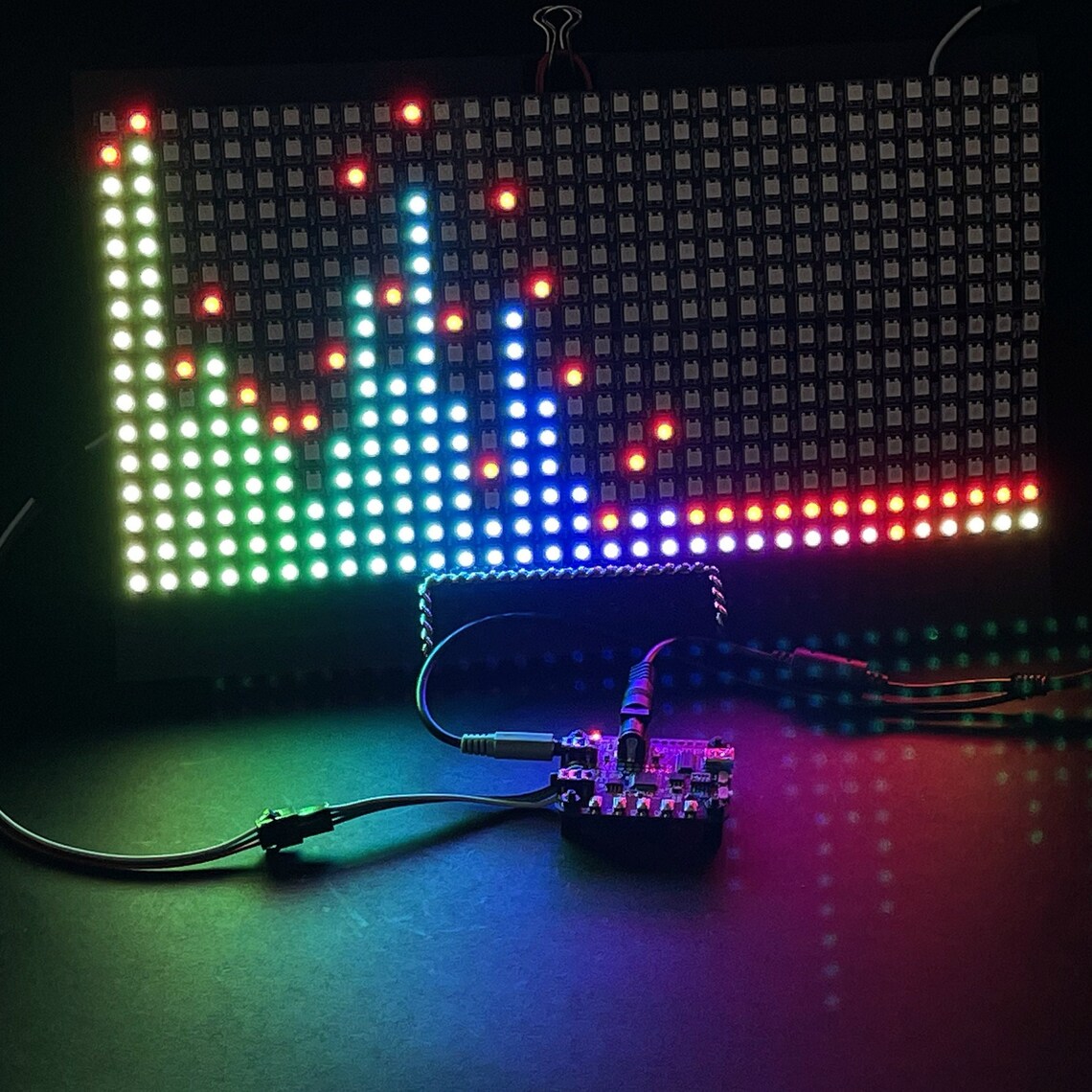 WS2812 Flexible FPCB Dot Matrix , User Editable Animation, Spectrum ...