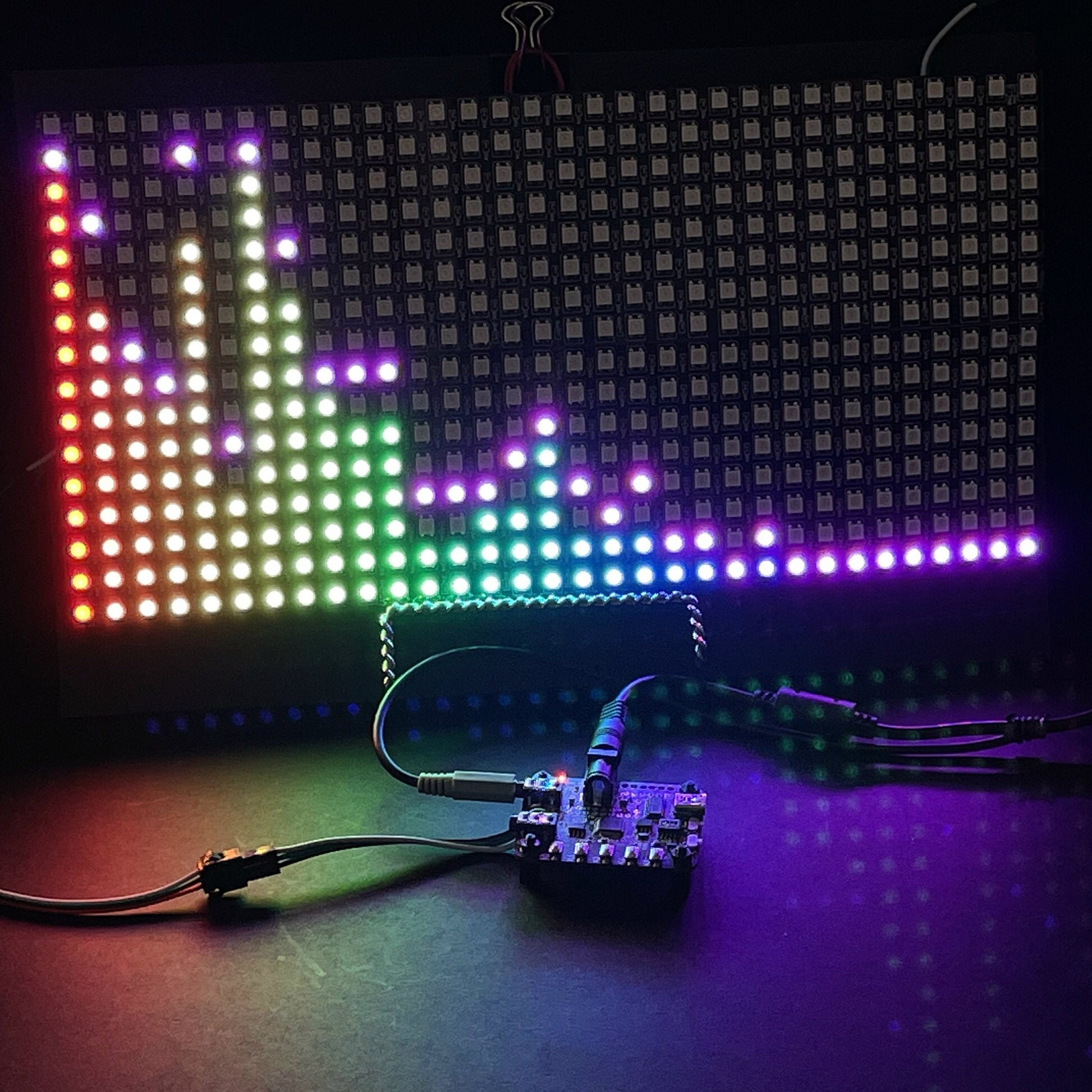 WS2812 Flexible FPCB Dot Matrix , User Editable Animation, Spectrum ...