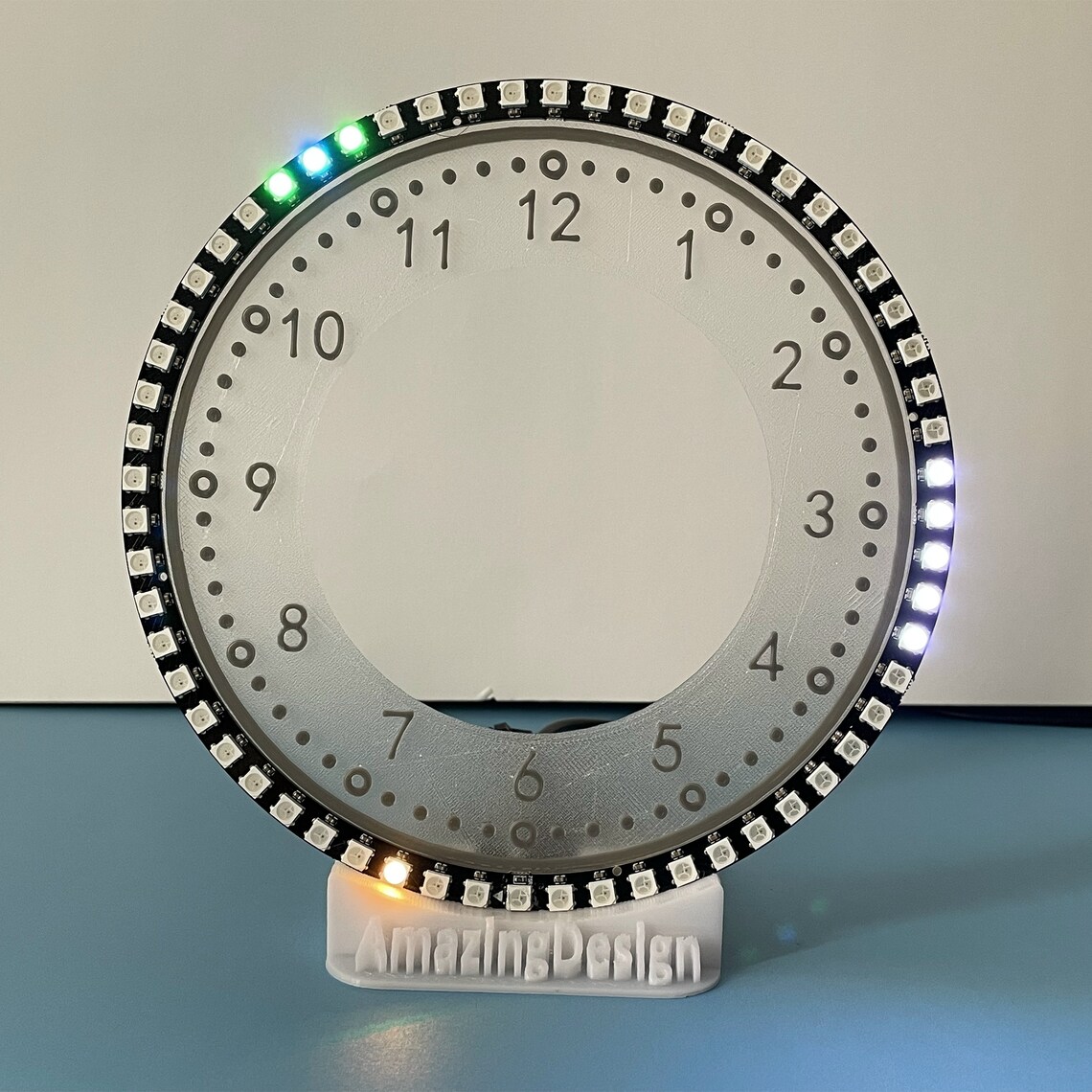 WS2812 RGB Ring Clock - Etsy