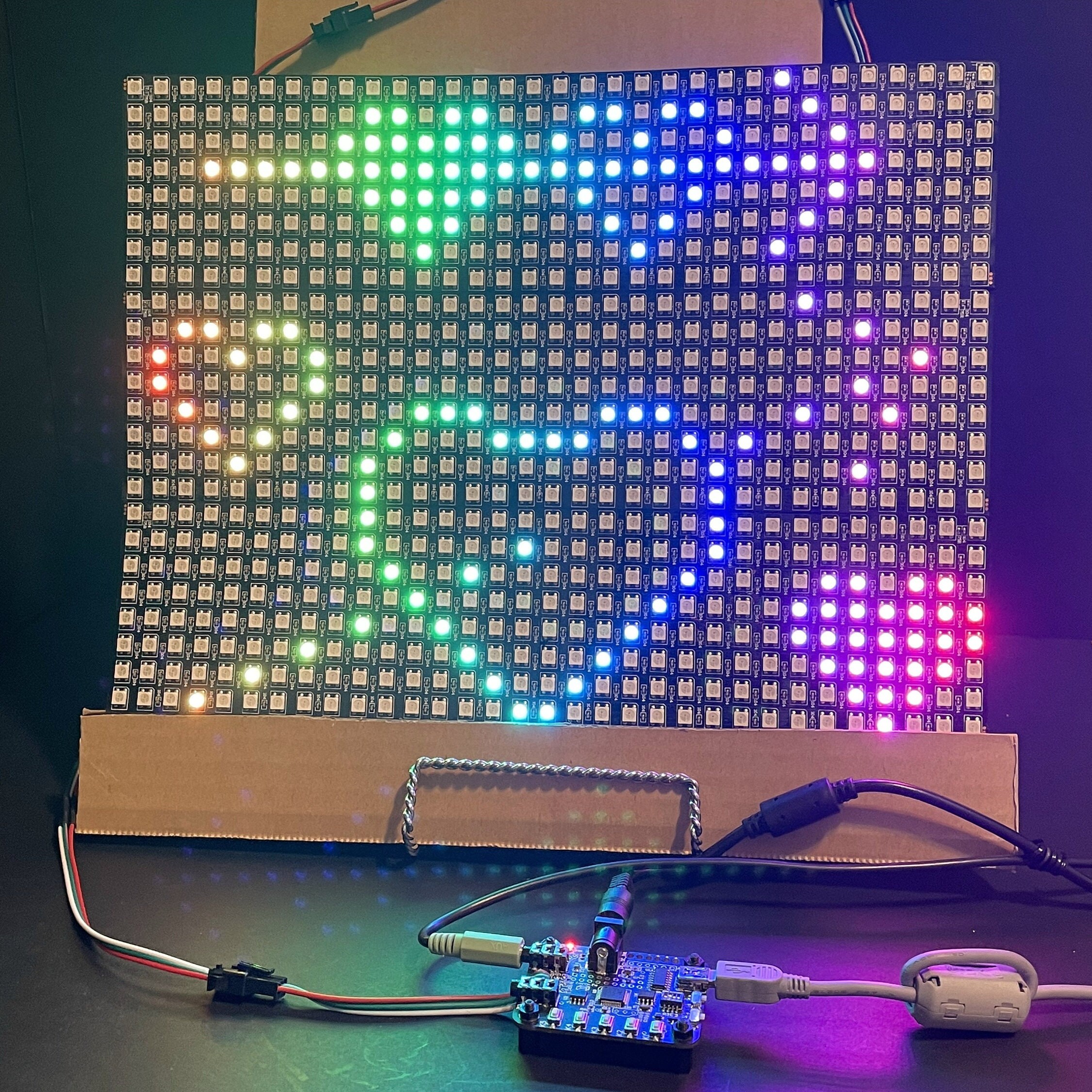 WS2812 Flexible FPCB Dot Matrix , User Editable Animation, Spectrum ...