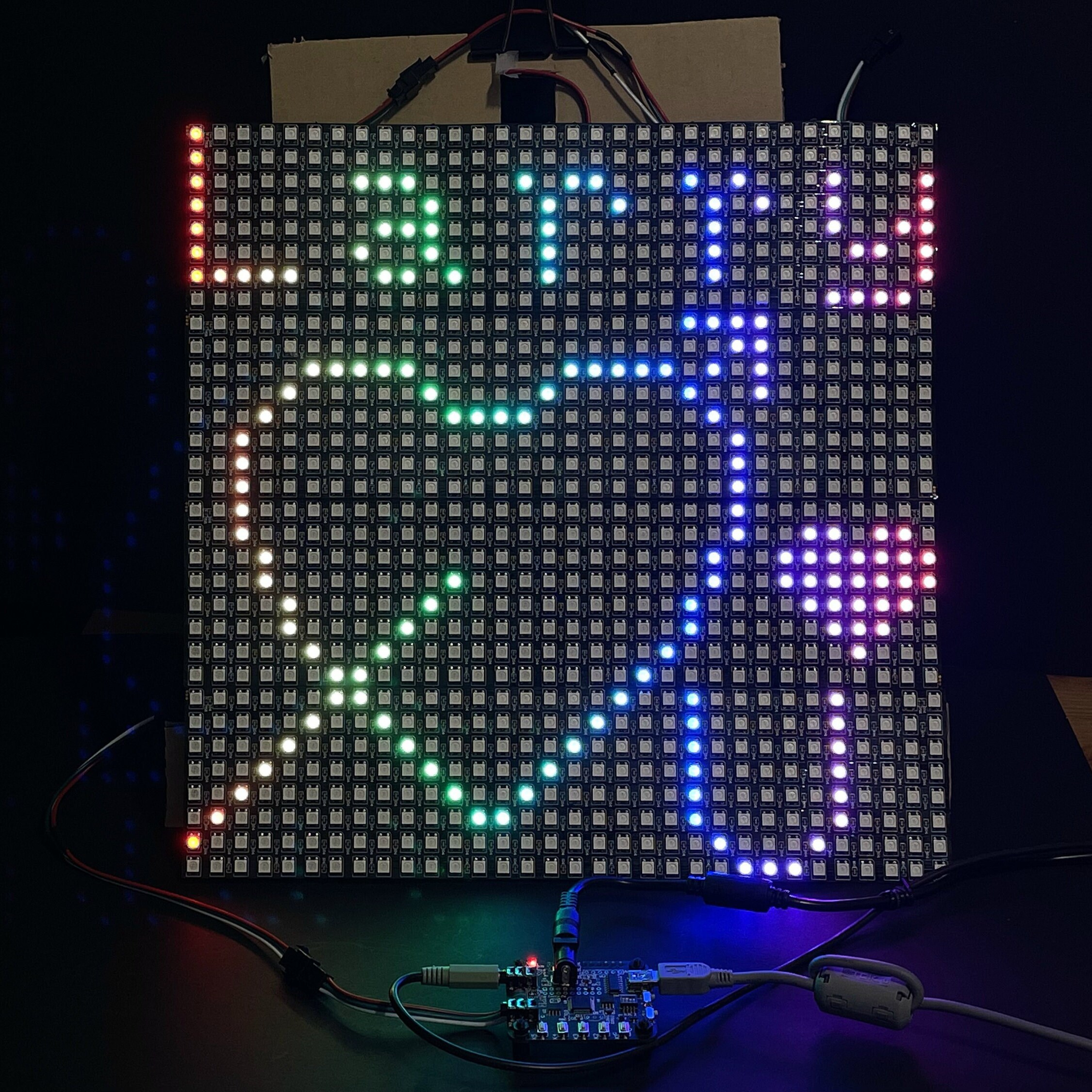 WS2812 Flexible FPCB Dot Matrix , User Editable Animation, Spectrum ...