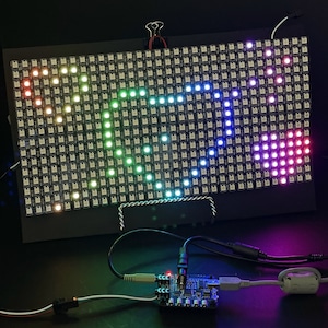 WS2812 Flexible FPCB Dot Matrix , User Editable Animation, Spectrum ...