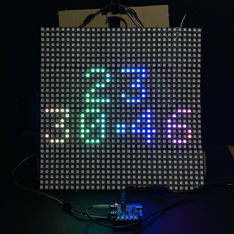 WS2812 Flexible FPCB Dot Matrix , User Editable Animation, Spectrum ...