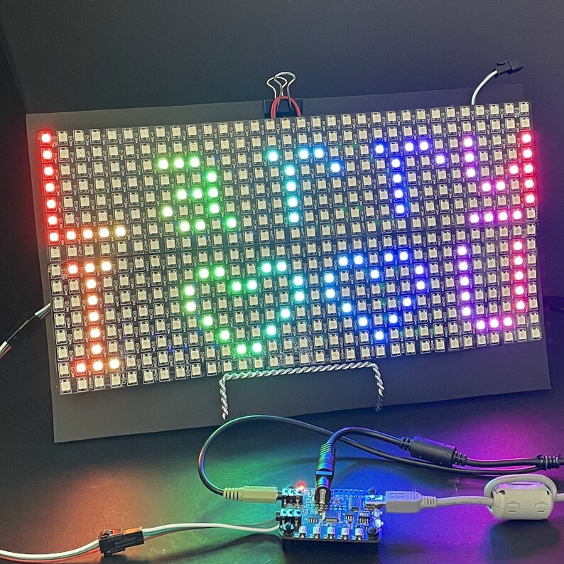 WS2812 Flexible FPCB Dot Matrix , User Editable Animation, Spectrum ...