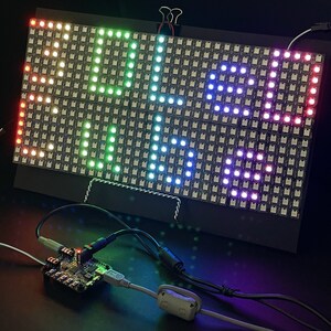 WS2812 Flexible FPCB Dot Matrix , User Editable Animation, Spectrum ...