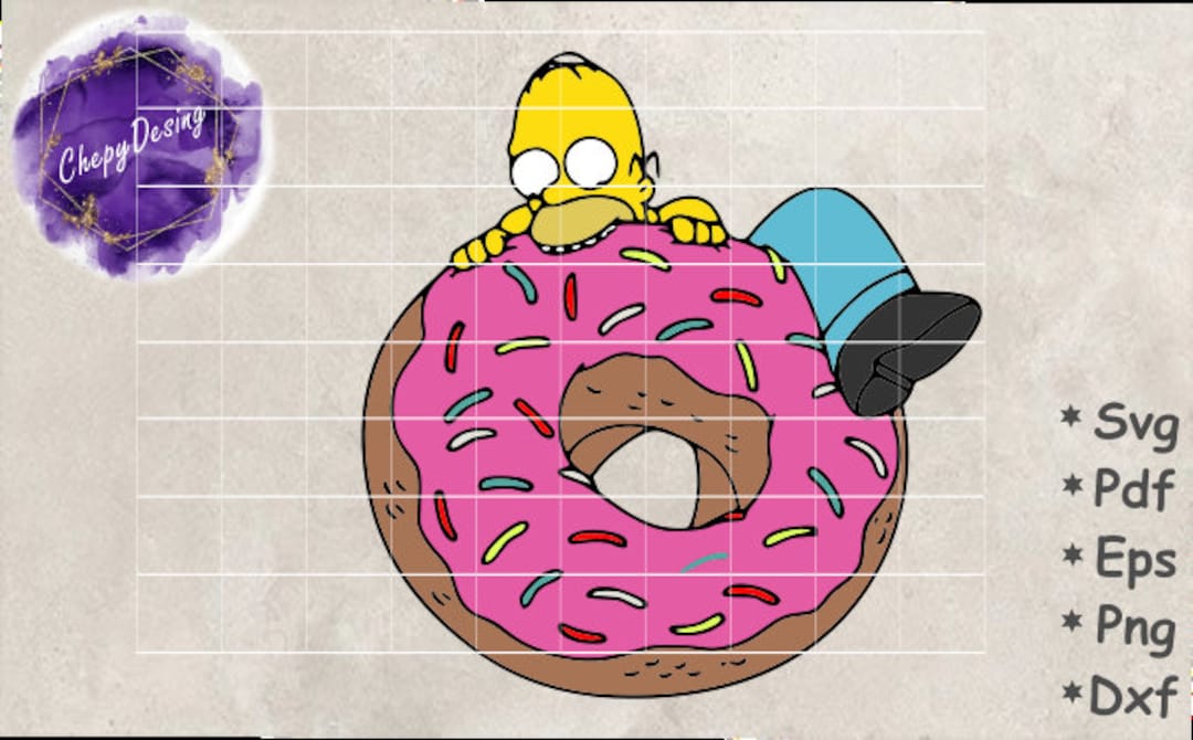 Homer Svg, Donuts Png, Simpson Clipart, Homer Cut File, Homer Cut File ...
