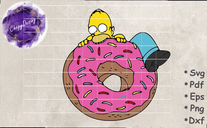 Homer Svg, Donuts Png, Simpson Clipart, Homer Cut File, Homer Cut File ...