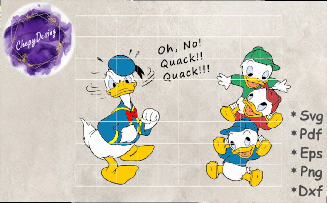 Donald Svg, Duck Svg, Donald Png, Duck Clipart, Duck Cut File - Etsy