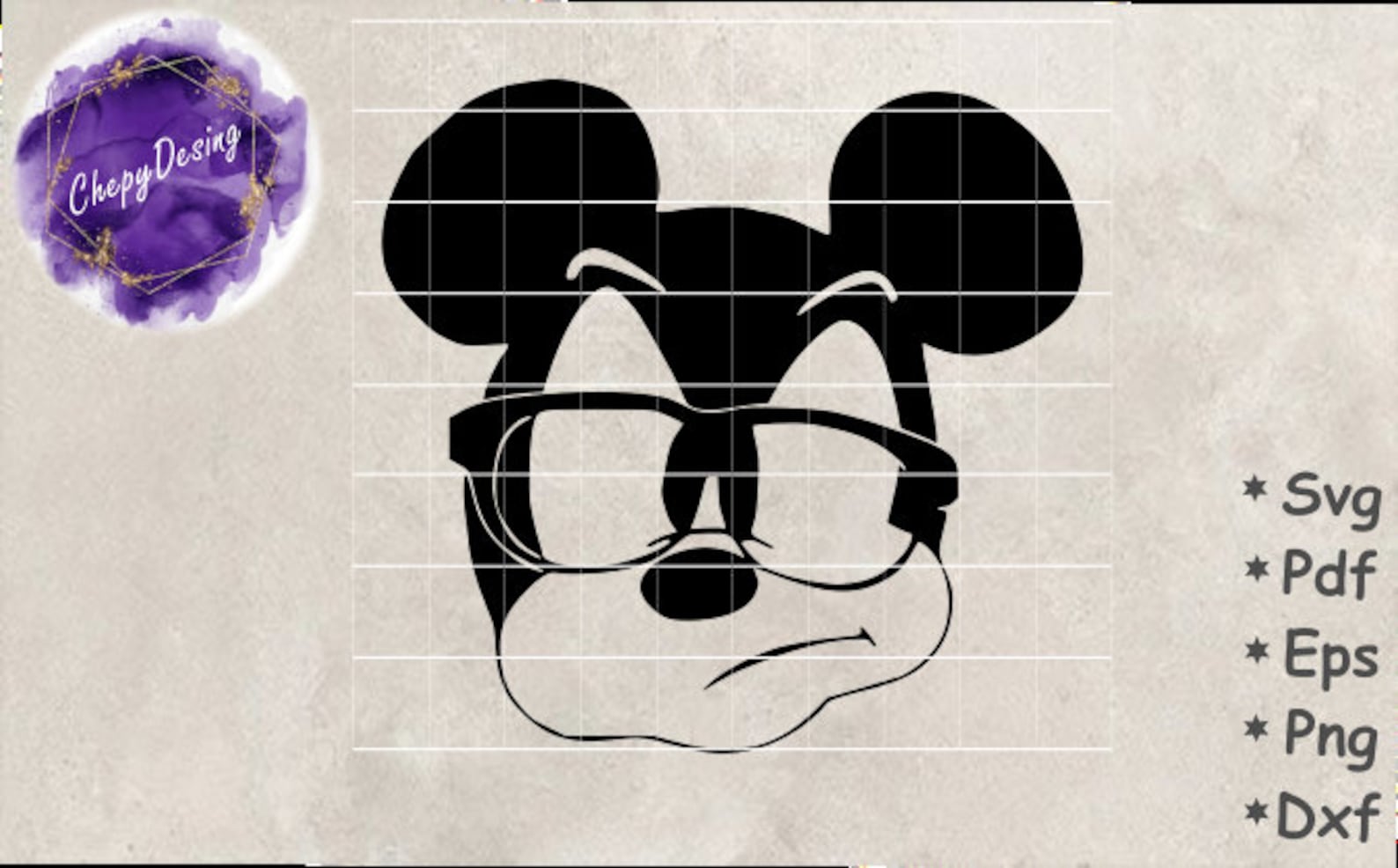 Mickey Svg, Mickey With Glasses Svg, Angry Mickey Svg, Mickey Clipart ...