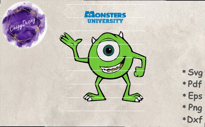 Monsters Inc Svg, Wazowski Svg, Monsters University Svg, Mike Svg ...