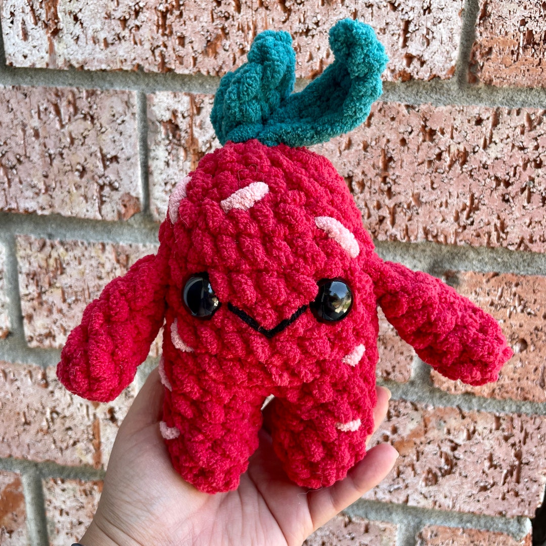 Little Strawberry Monster Plushie, Berry Monster Plush - Etsy