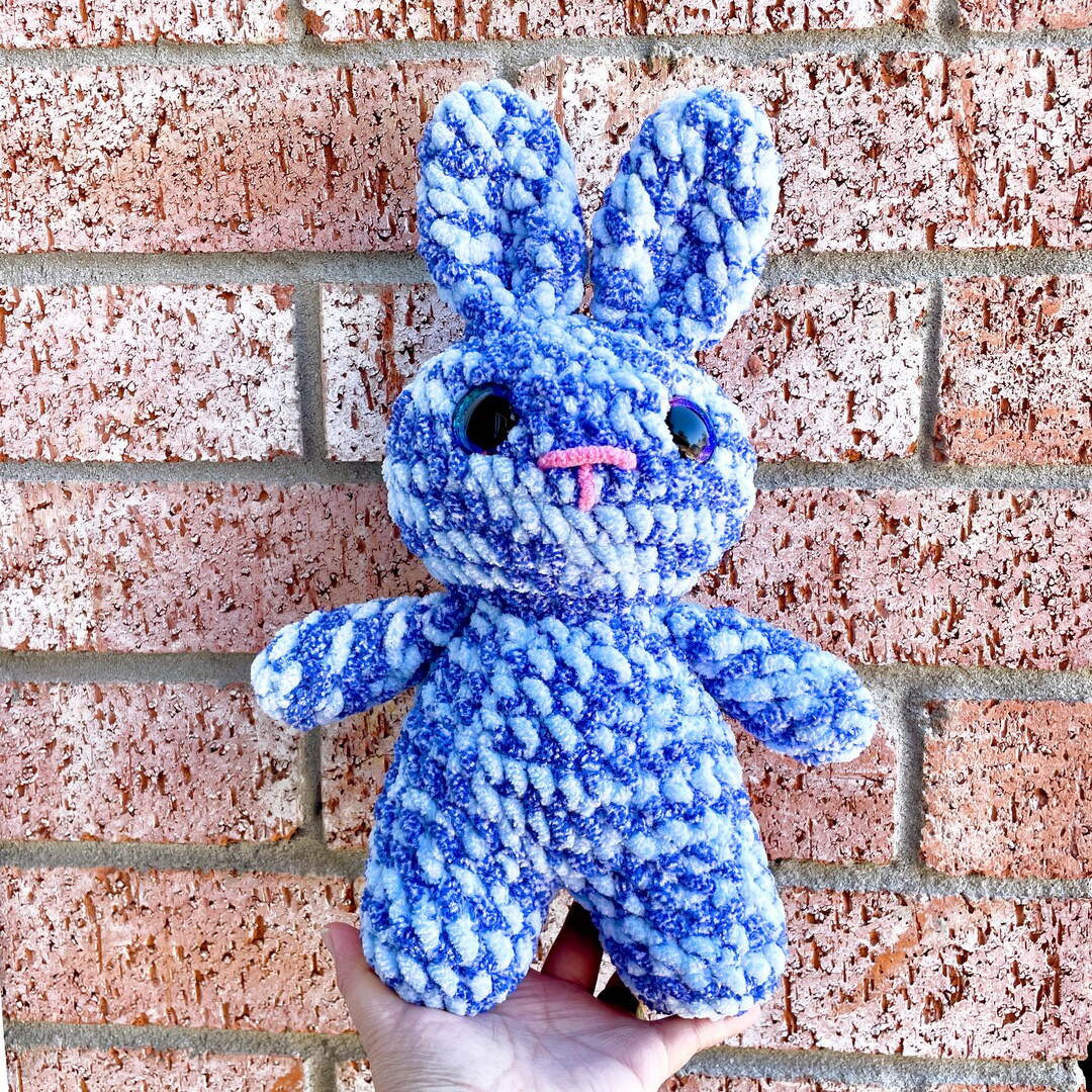 Blue Easter Bunny Plushie, Blue Bunny Plush, Bunny Plush, Bunny Stuffy ...