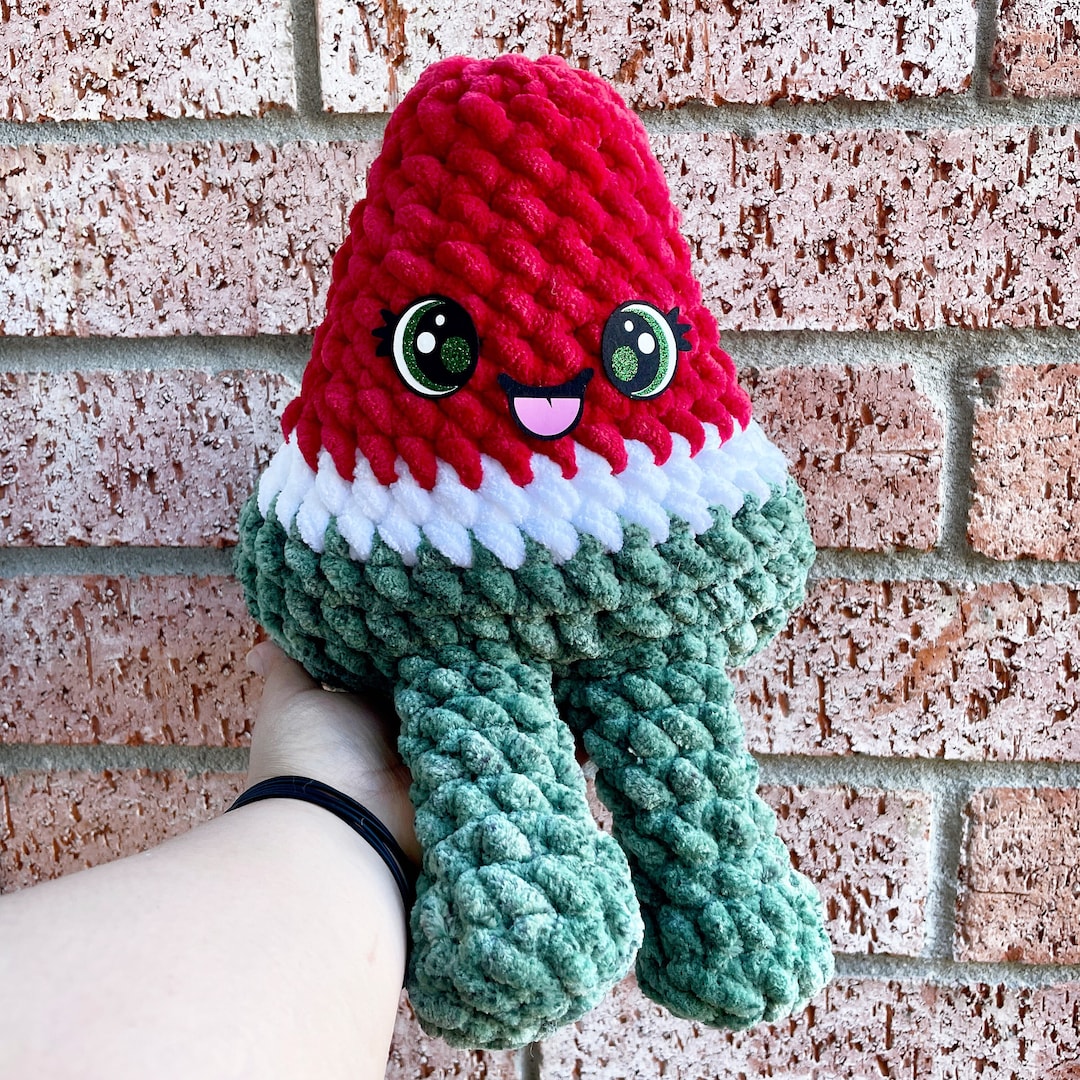 Jumbo Watermelon Friend Plushie, Stuffed Watermelon, Watermelon Plush ...