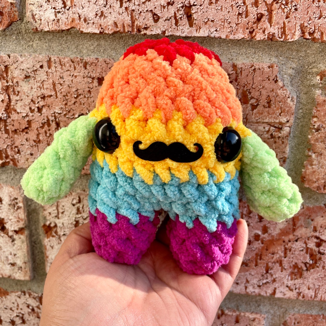 Little Rainbow Monster Plushie - Etsy