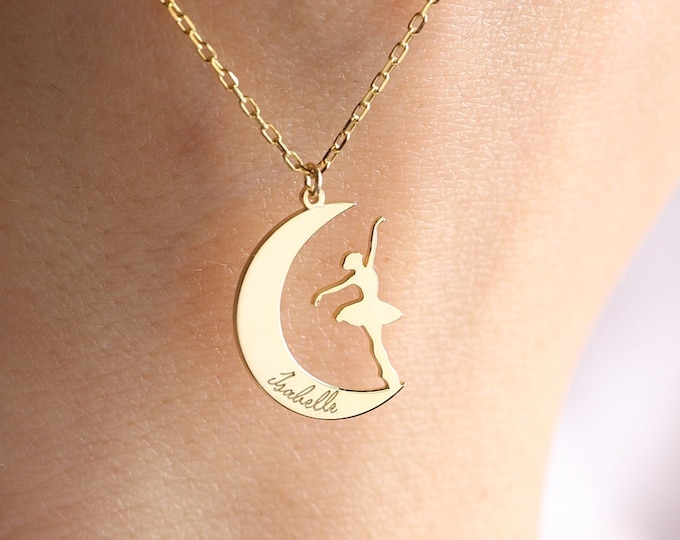 Personalized Ballet Dancer Necklace Stainless Steel - Etsy
