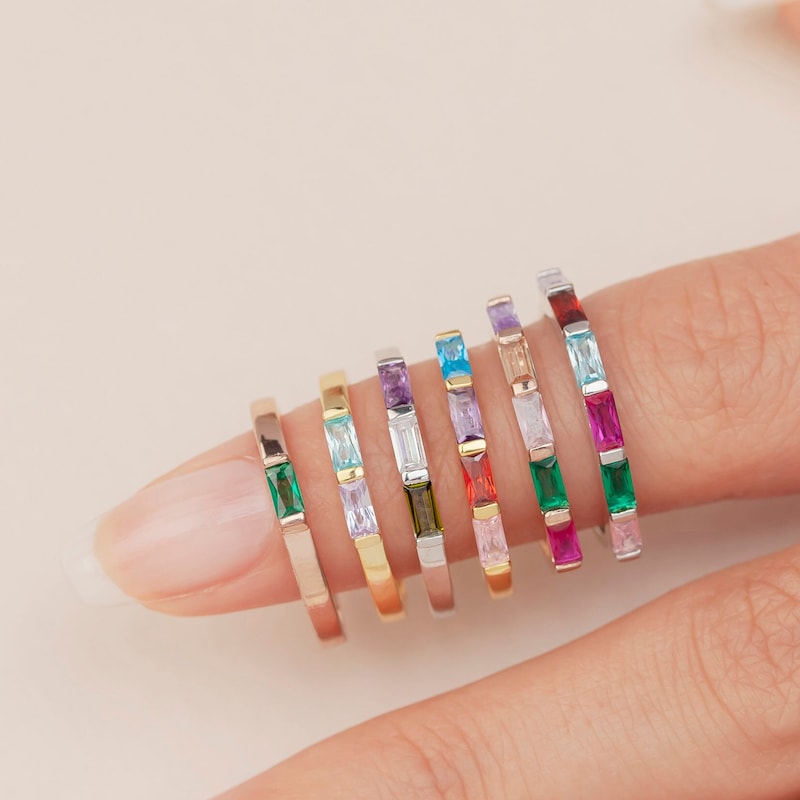 Gold Birthstone Ring - Etsy