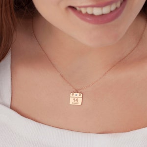 Dainty Custom Date Necklace, Personalized Birthdate Gift, Wedding or ...