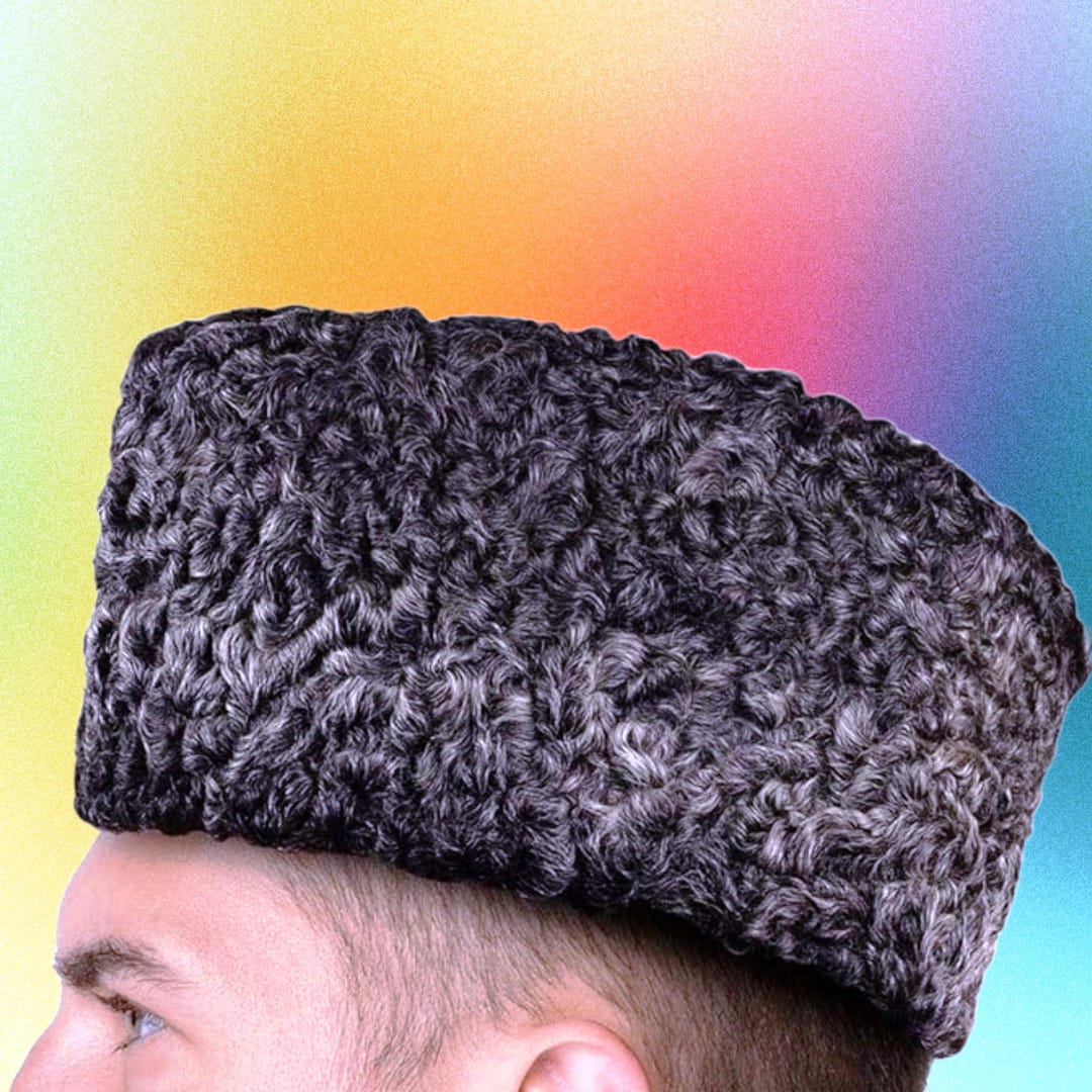 Grey Color Pakistani Karakuri Cap, Winter Season Jinnah Cap, Winter ...