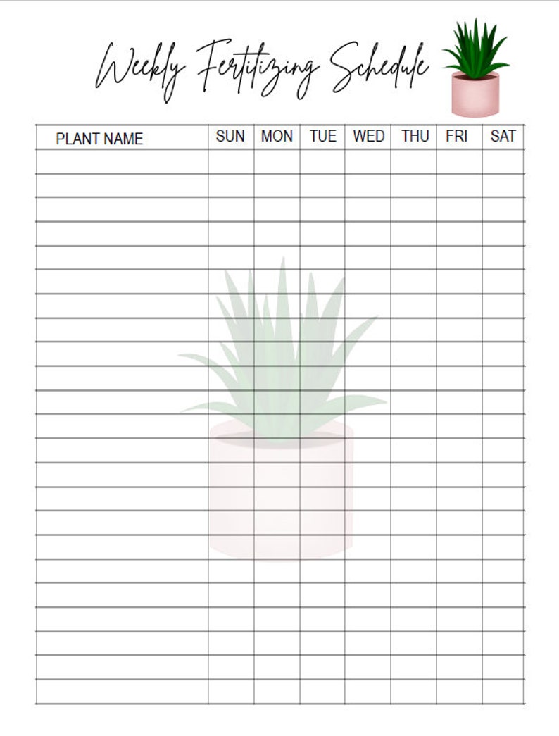 Digital House Plant Planner, Digital Plant Planner, Digital Planner ...