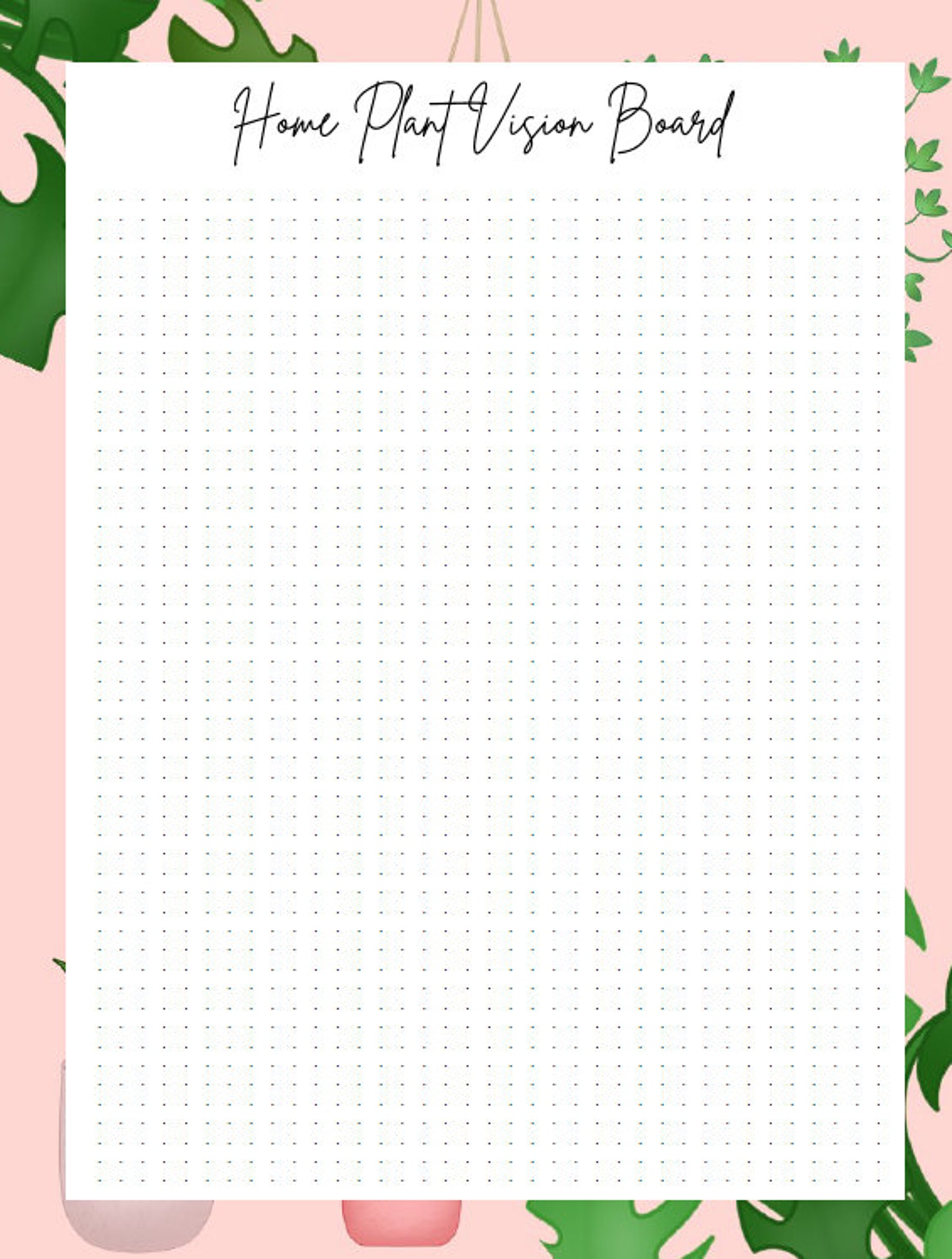 Digital House Plant Planner, Digital Plant Planner, Digital Planner ...