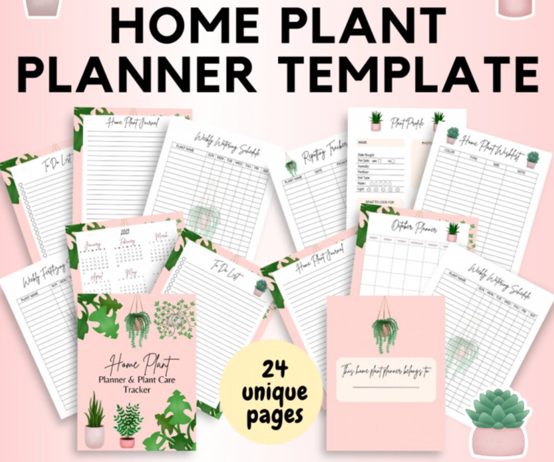 Digital House Plant Planner, Digital Plant Planner, Digital Planner ...